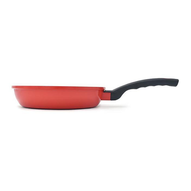 3D Coating Red Frying Pans, Woks, and Lids 6 PCS Set – Bi Ace Cook